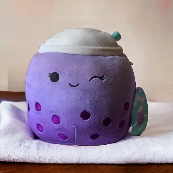 Squishmallows | Toys | Poplina The Purple Boba Drink 8 Squishmallow ...